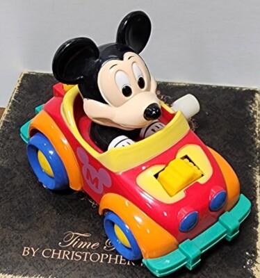 Disney Mickey Mouse Yellow Racer Car Windup Toy | eBay