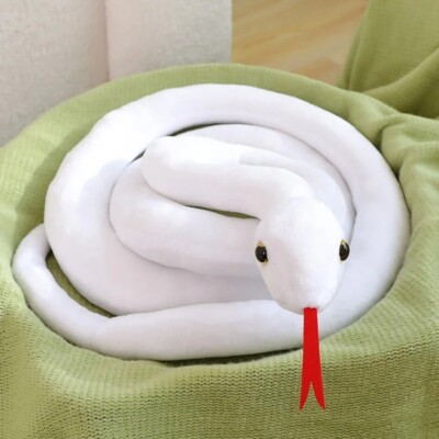 Python Snake White 44 Inch Stuffed Animal Plush Toys Kids Fluffy Dolls ...