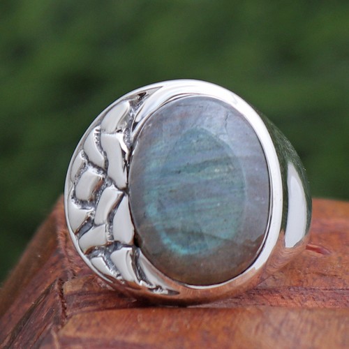 Natural Labradorite Sterling Silver Unisex Ring Wedding Jewelry S-8 | eBay