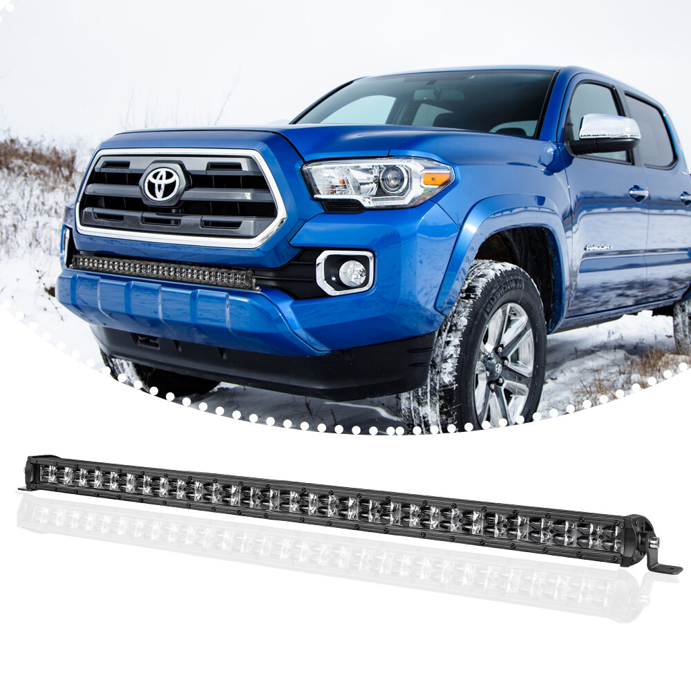 12" 30" Single Row LED Light Bar Super Slim Combo For Ford F250 F-350 ...