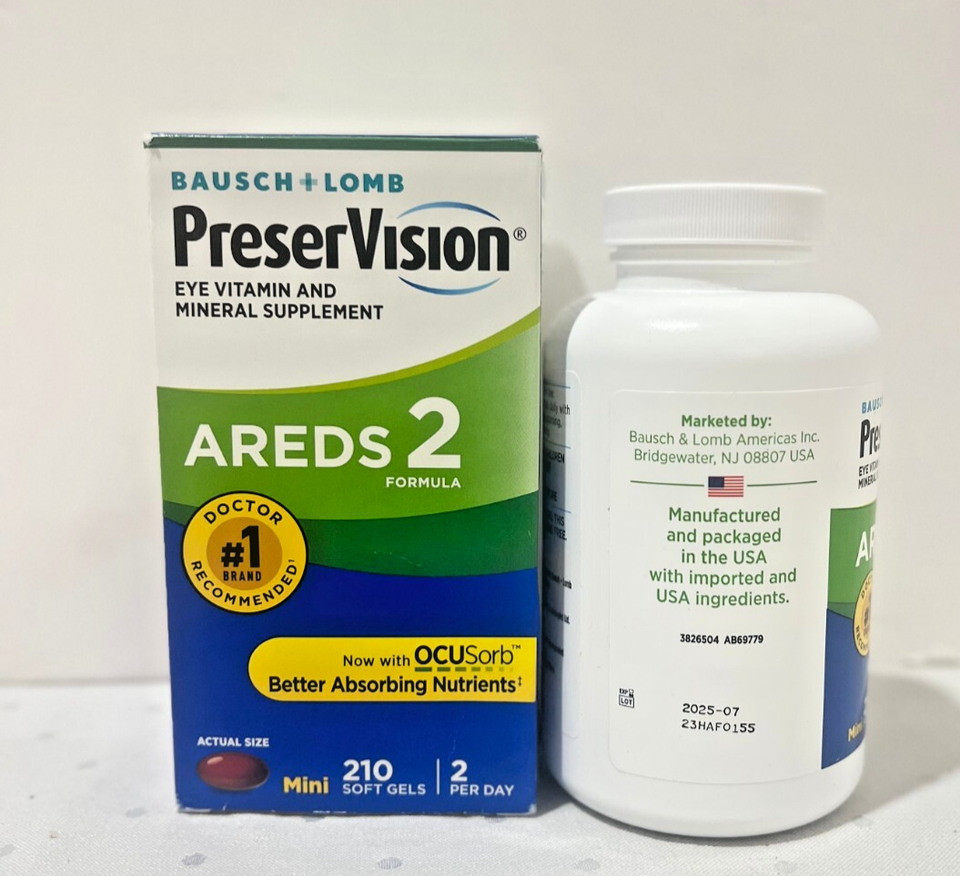 PreserVision AREDS 2 Formula, 210 MINI Soft Gels Exp. 07/25 | eBay