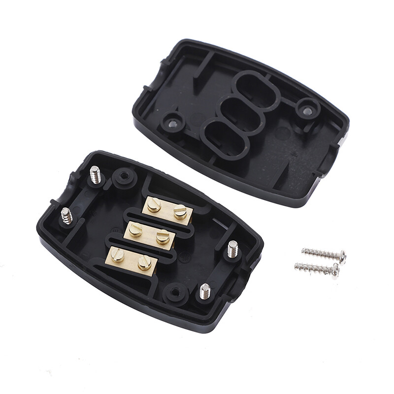 Inline connector box 3 terminal join flex cable 13A wire mains ...