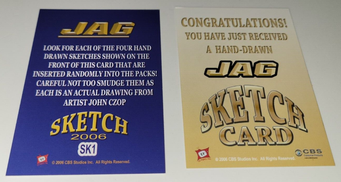JAG 2006 JOHN CZOP Sketch Art MEG CARD 1 of 1 NM/MT+ Checklist PREMIERE ...