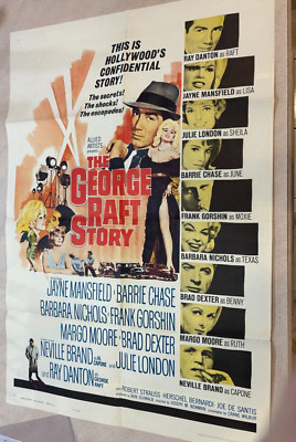 1961 The GEORGE RAFT STORY Movie Poster 1 sheet - Jayne Mansfield | eBay