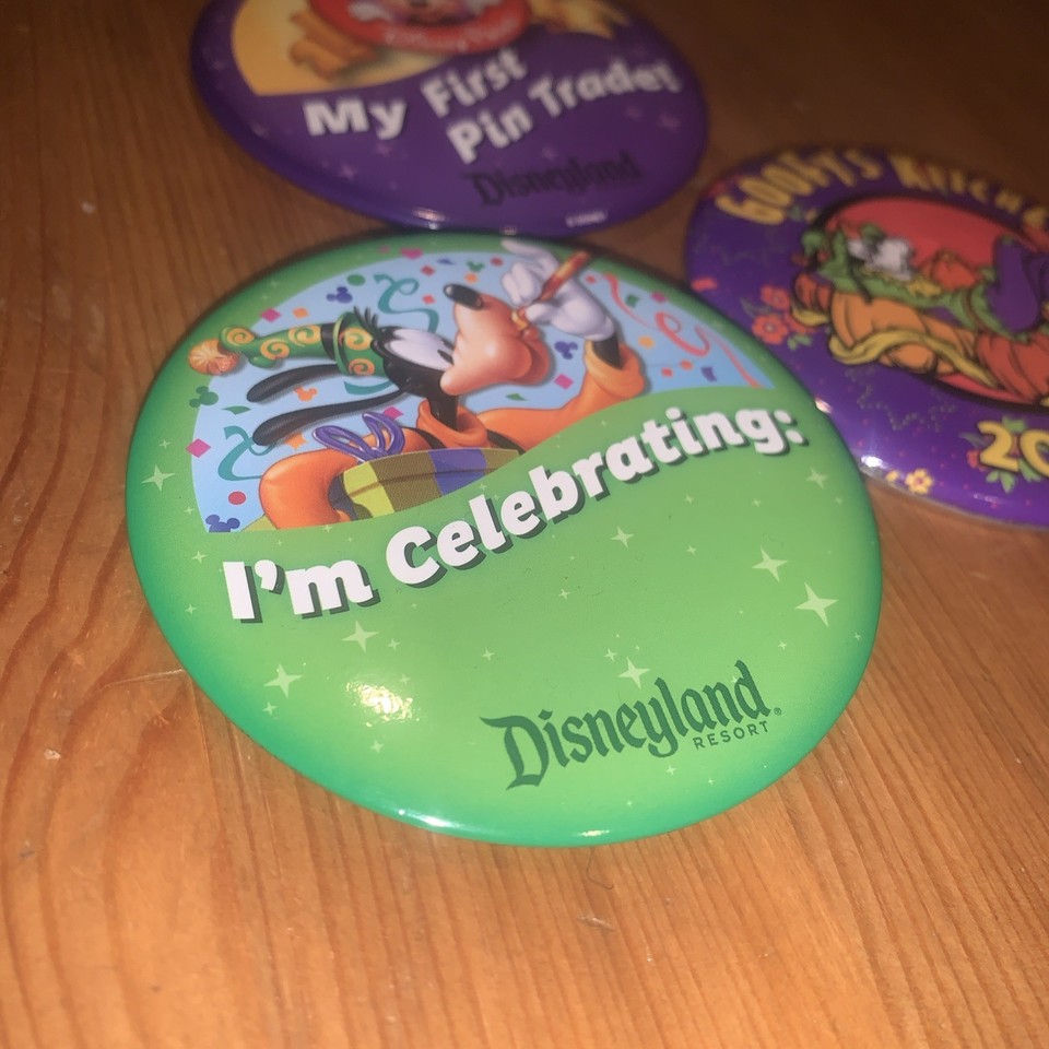 Disneyland Buttons 3" PIN Disneyland Parks | eBay