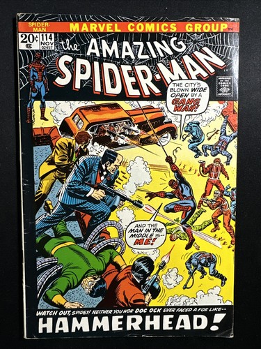Amazing Spider-Man #114 1972 MARK JEWELERS Insert Marvel 1st Print VG ...