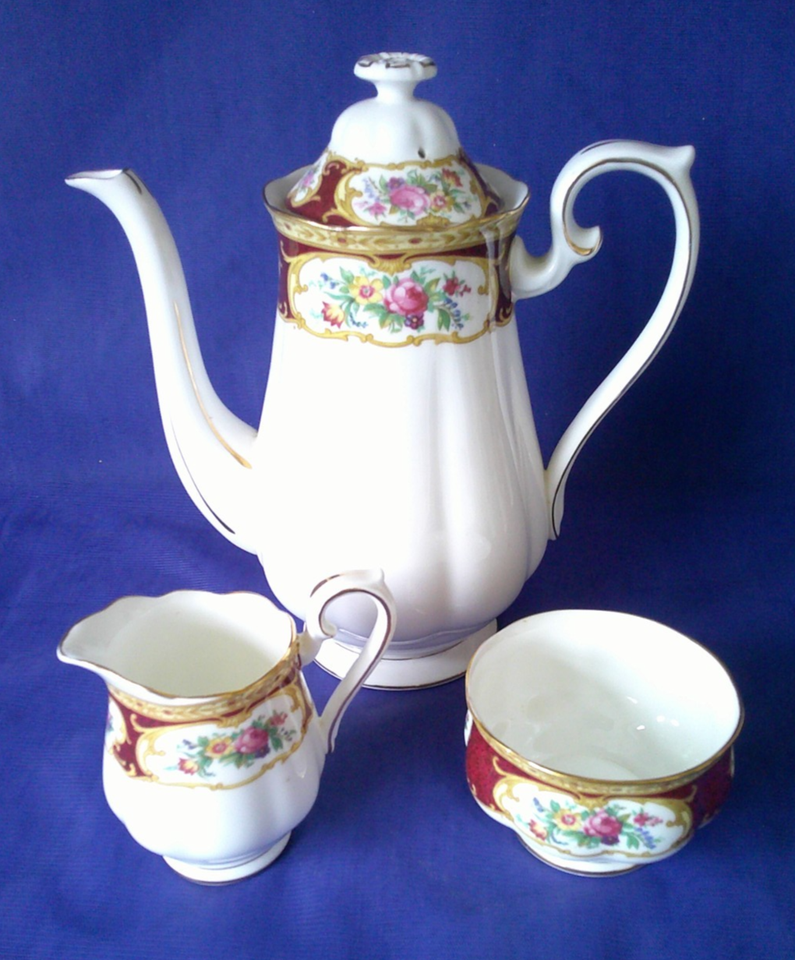 Royal Albert Lady Hamilton Coffee Set Coffee Pot And Quantity 6 Cups ...