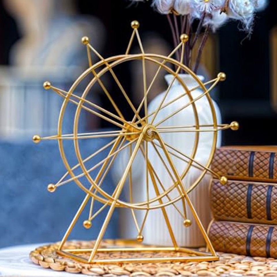 Contemporary Gold Wheel Decor Eye Catching Accent for Home and ...