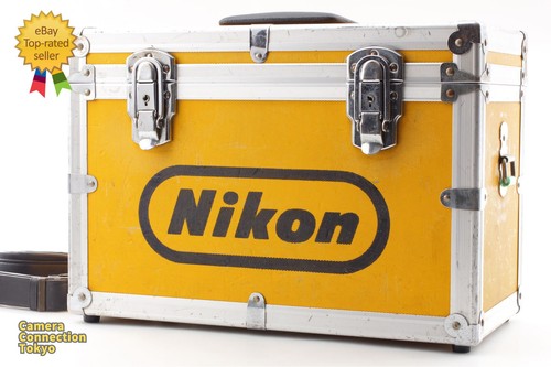 [N MINT] Nikon Vintage Yellow Aluminum Camera Carry Hard Case Trunk ...