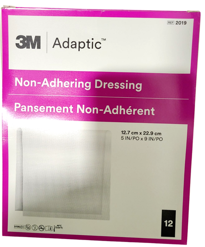 3M Adaptic Touch Non-Adhering Silicone Dressing 5"x9" 12.7cm x 22.9cm ...