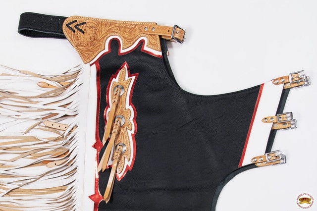 Ch230n-f HILASON Bull Riding Genuine Leather Rodeo Western Chaps for ...