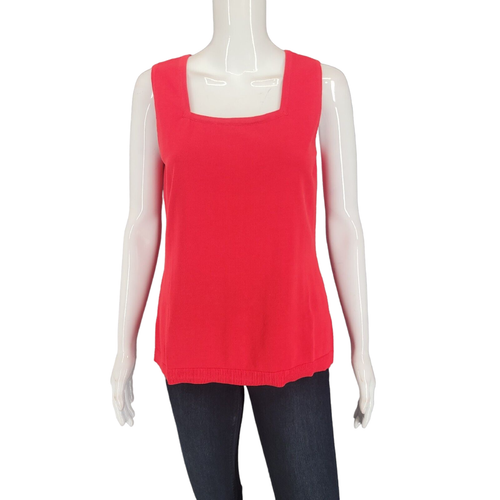 Joan Rivers Modern Casual Everyday Tank Top X-Small Sz Red Basic Tee Shirt | eBay