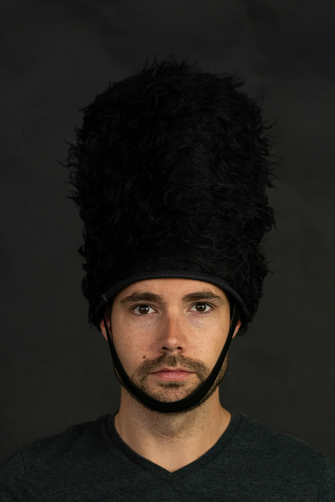 Adult Black Bearskin Tall Nutcracker Hat Beefeater Royal Guard Costume ...