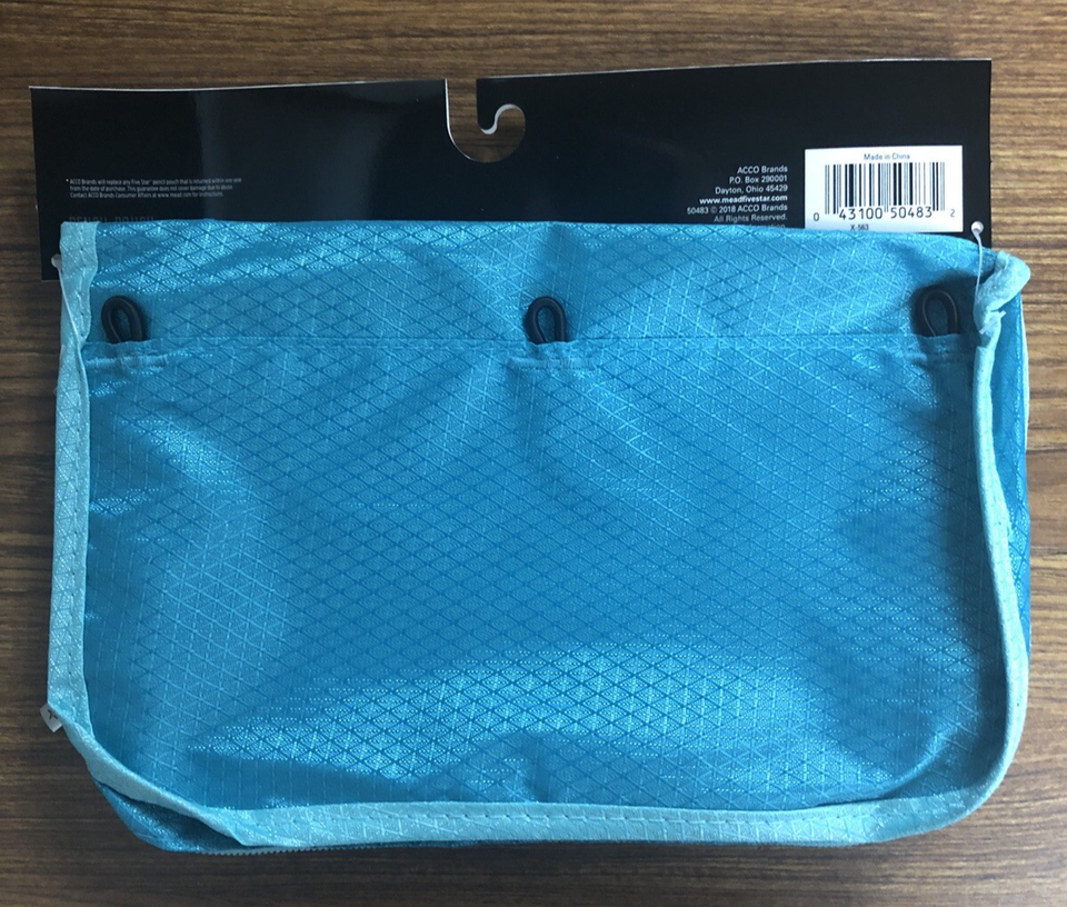 Mead Five Star Turquois XPANZ Pencil Pouch School Binder Storage ...