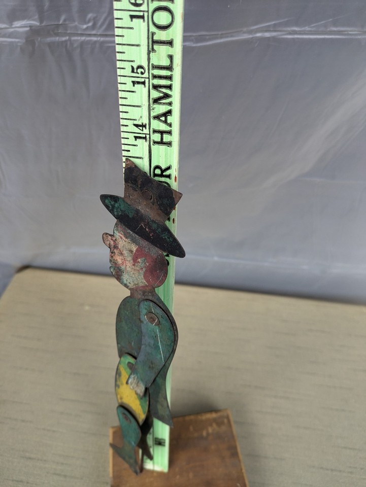 Antique Painted Tin Dancing Man – Articulated Folk Art Toy Puppet ...