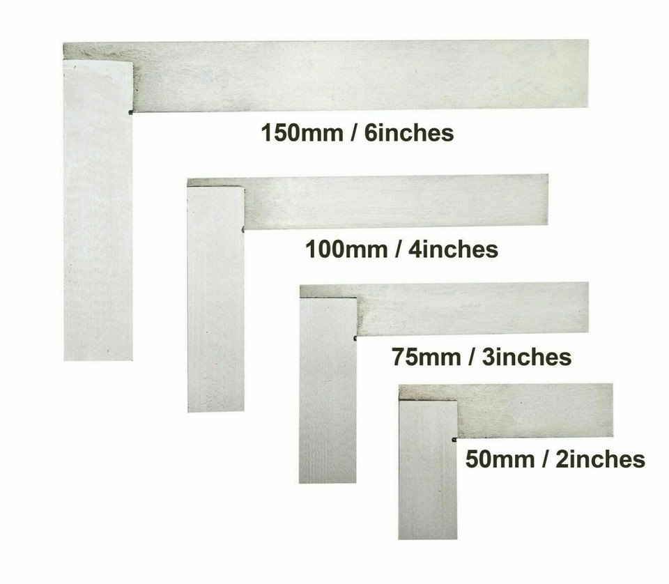 Engineers Square Set 4pc - 2, 3, 4 & 6 Inch Squares In Wooden Case ...
