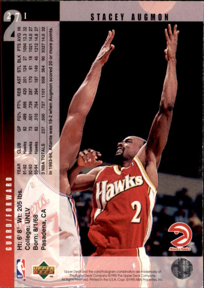 1994-95 Upper Deck #271 Stacey Augmon | eBay