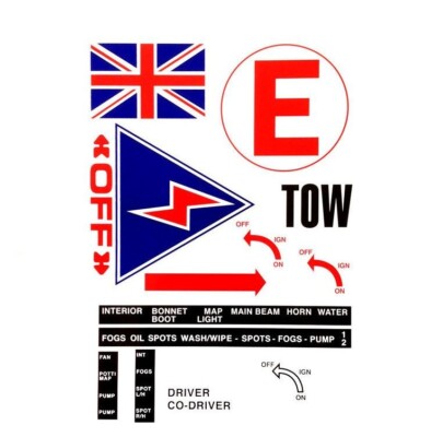 Motorsport Scrutineer Safety Sticker/Decal Sheet Off-Road/Race/Rally ...