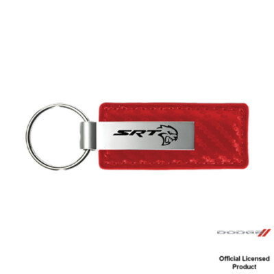 Dodge SRT Hellcat Red Carbon Fiber Leather Key Fob | eBay