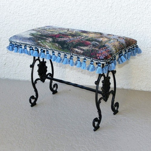 VICTORIAN STYLE CAST IRON PIANO VANITY BENCH STOOL | eBay