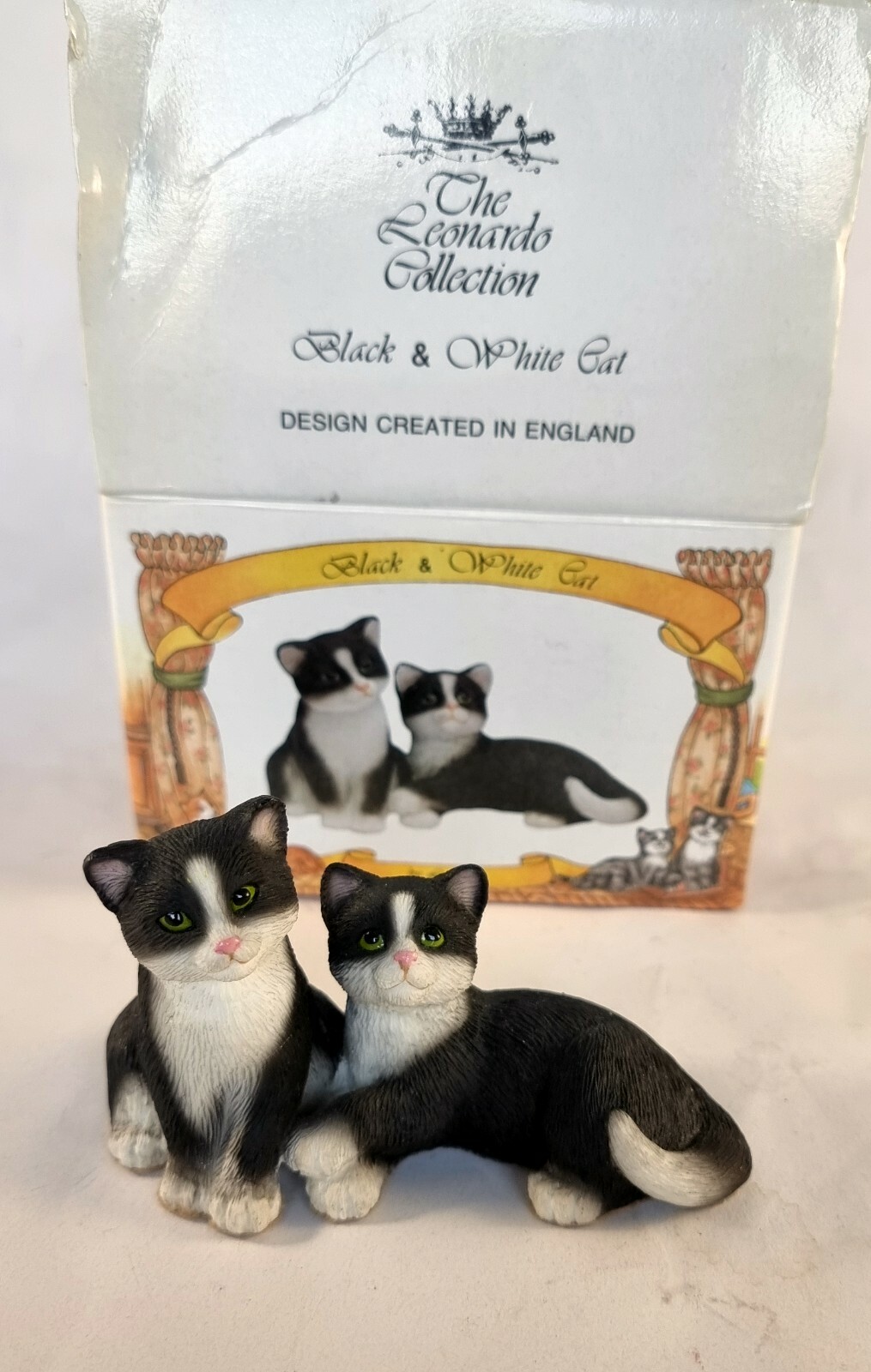 The Leonardo Collection Figurine, Black & White Cats Decoration Boxed ...