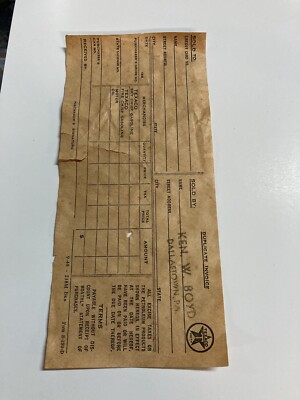 Vintage Texaco receipt Boyd Dallastown , Pa Duplicate invoice 1948? | eBay