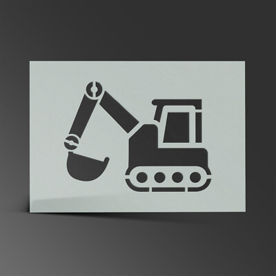 Digger Stencil Stencil JCB Mylar Sheet Painting Art Kids Bedroom 190 ...