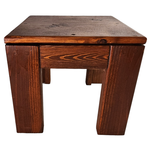 Vintage Modern Pine Step Wood Stool Brown Foot Stool Ottoman 12" H 1970 ...