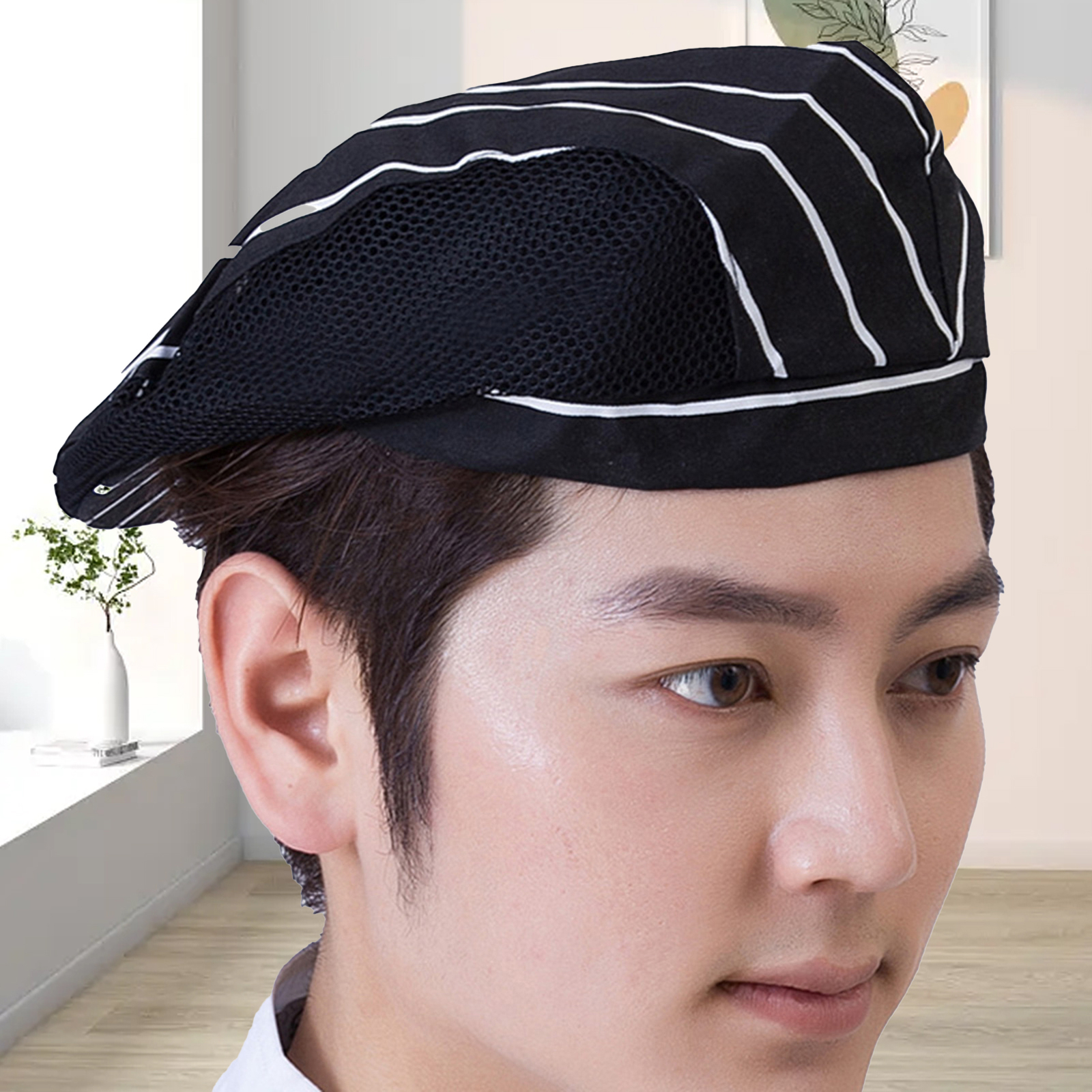 Waiter Hat Breathable Catering Contrast Color Chef Hat Hotel | eBay