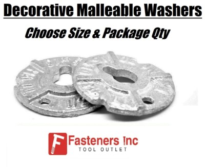 (All Sizes & Qty's) Round Malleable Decorative Washers Hot Dip ...