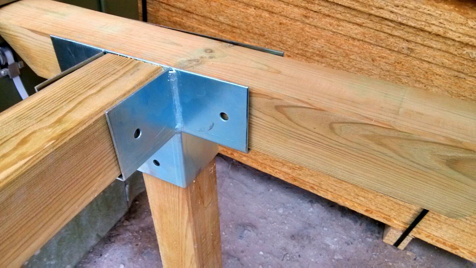 Holzverbinder 4-Wege aus Stahl verzinkt Pfostenverbinder für Pfosten ...