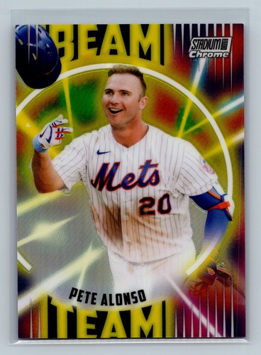 2022 Topps Stadium Club Chrome Bean Team Pete Alonso New York Mets #BT ...