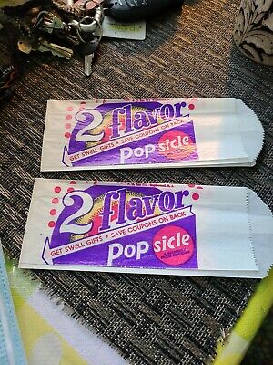 2 Vintage 2 Flavor Popsicle Wrappers | eBay