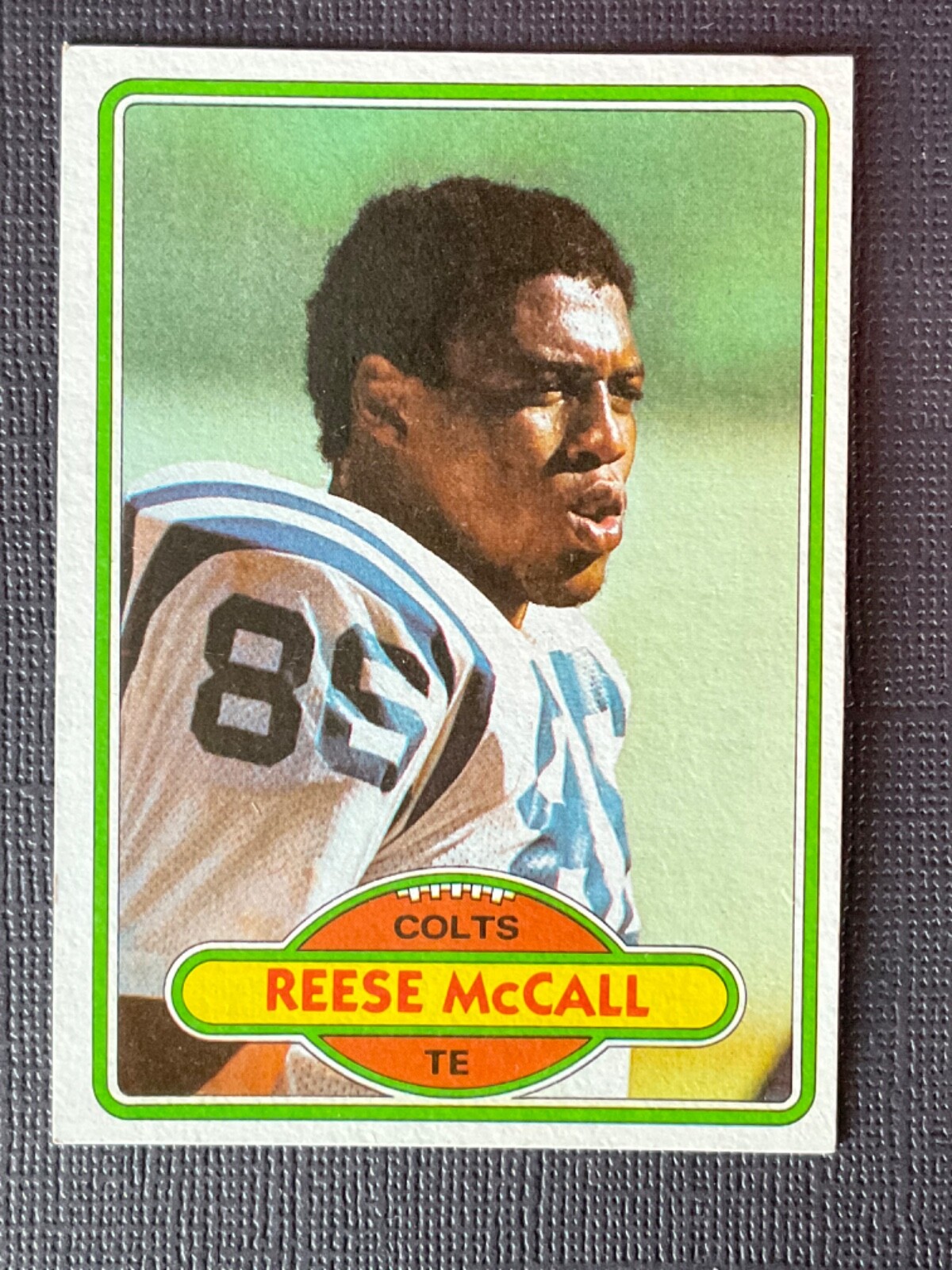 Reese McCall 1980 Topps Rookie Football Card #143 - Baltimore Colts NM ...