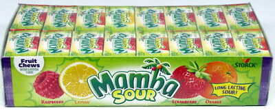 Mamba Sour Fruit Chews Changemakers Candy Strawberry Raspberry 48 Count ...