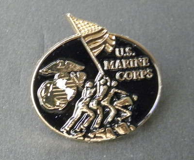 IWO JIMA MARINE CORPS OVAL LAPEL PIN BADGE 1 INCH USMC MARINES | eBay