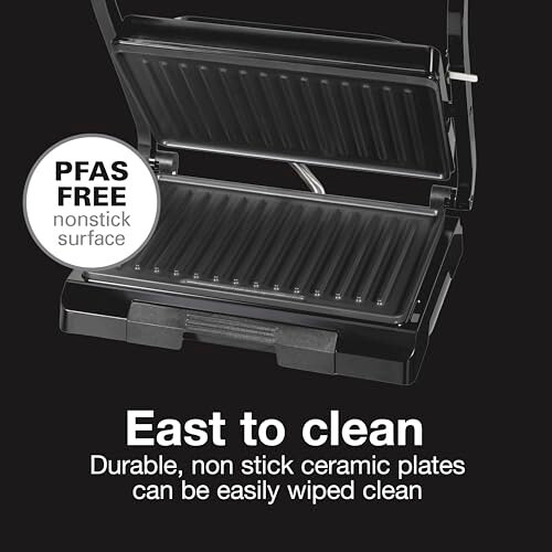Panini Press Sandwich Maker and Electric Indoor Grill, Easy Clean PFAS ...
