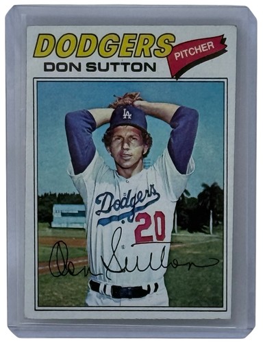 Don Sutton 1977 Topps Baseball Card Los Angeles Dodgers Pitcher ...