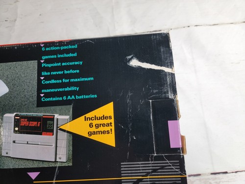 Vintage 1992 SNES Super Scope 6 Rifle Super Nintendo BOX ONLY With ...