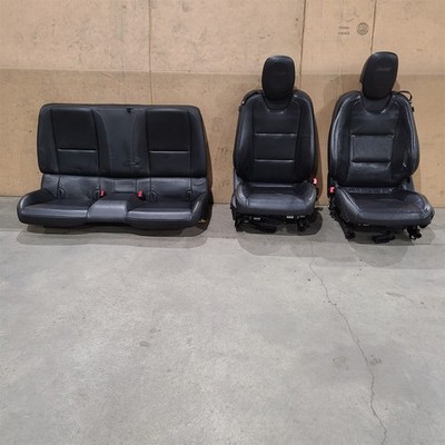 10-15 Camaro Ss Coupe Seats Front & Rear Set Black Leather Power Heated ...