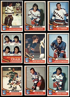 1974-75 Topps Rangers Near Team Set 7 - NM 6622874 (10 / 14 cards) | eBay