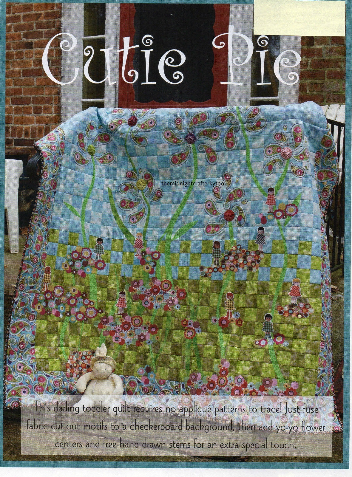Cutie Pie Quilt Pattern Pieced/Fussy Cut Applique/Free Form Applique GI ...