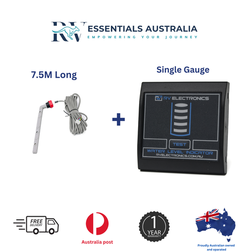 Caravan Water Tank Level Indicator Single Gauge & Sender 7.5m RV ...