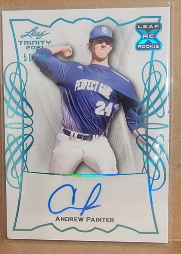 2021 Leaf Trinity Blue Andrew Painter Auto Autograph RC 50/99 Rookie ...