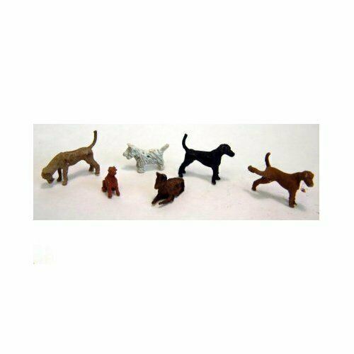 Painted 6 Assorted Dogs OO scale Langley F66p | eBay