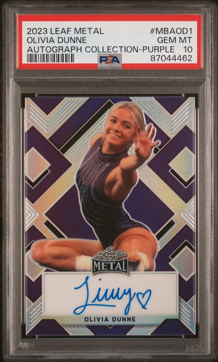 Olivia Livvy Dunne 2023 Leaf Metal Purple Autograph On Card Auto /199 ...
