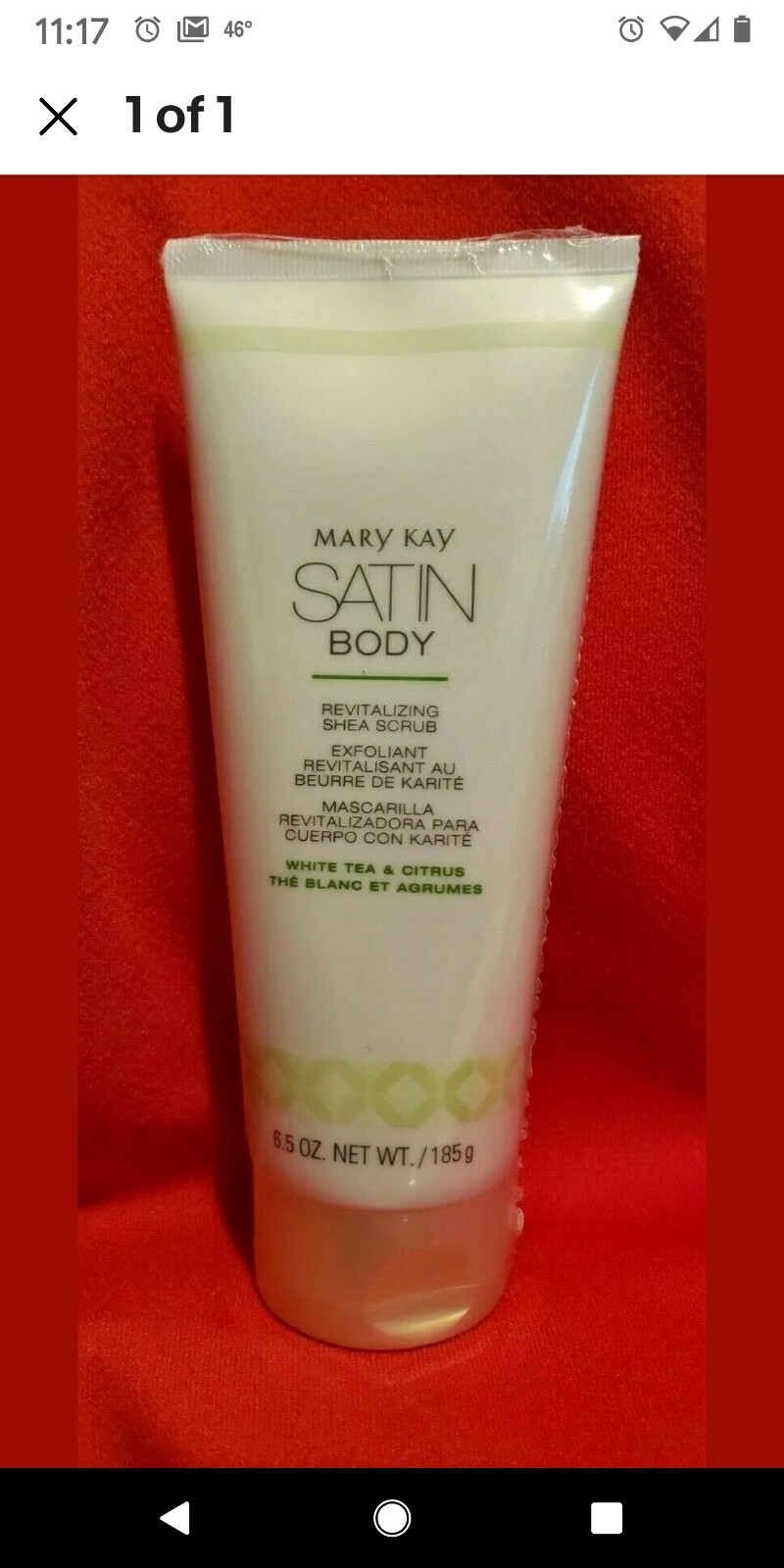Mary Kay Satin Body REVITALIZING SHEA SCRUB White Tea & Citrus, Sealed ...