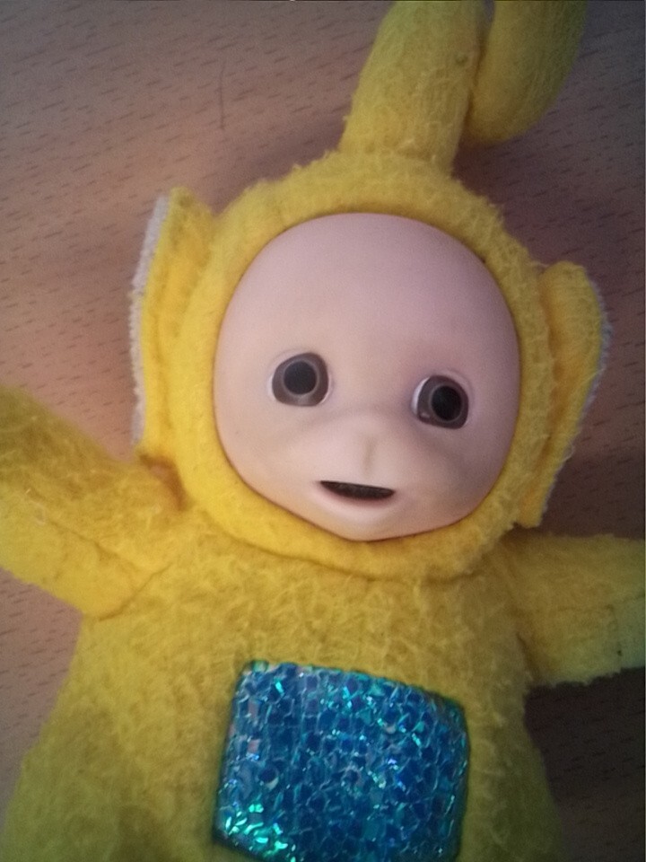 Teletubbies Vintage Po 11" Eyes Opening , & Lala Beanie ,Golden Bear ...