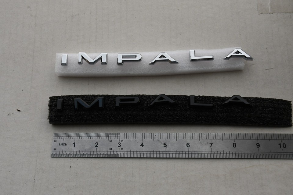 1964 64 Impala Quarter Panel Emblems Car Badge Letters Licensed Chrome ...