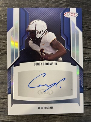 2024 SAGE Football Corey Crooms Jr. Auto Silver MINNESOTA GOLDEN ...